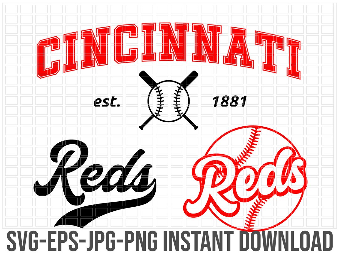 Cincinnati Svg, Baseball Svg, Cincinnati-reds Svg, Png, Jpg, Eps, Files ...