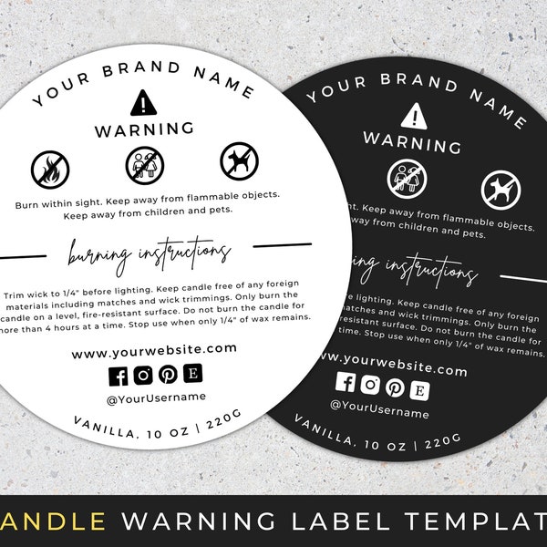 Round Label Design - Etsy