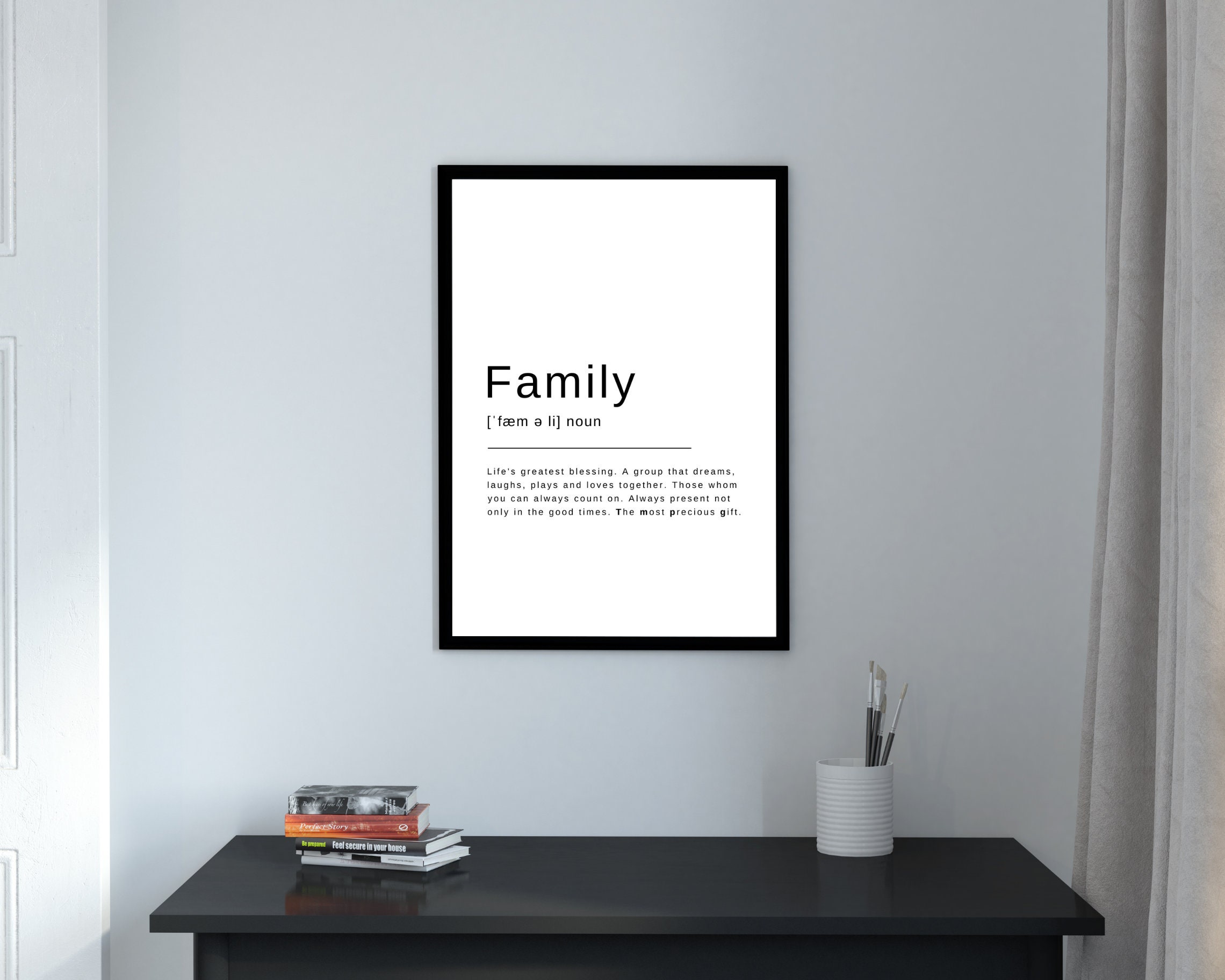 Buy Family Definition Print, Printable Family Wall Art, Modern Home ...