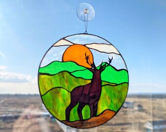 Stained Glass Deer | Etsy