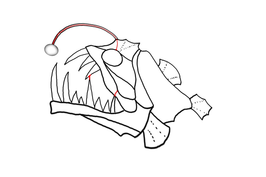 Digital Pattern Anglerfish Second Option Stained Glass Window - Etsy