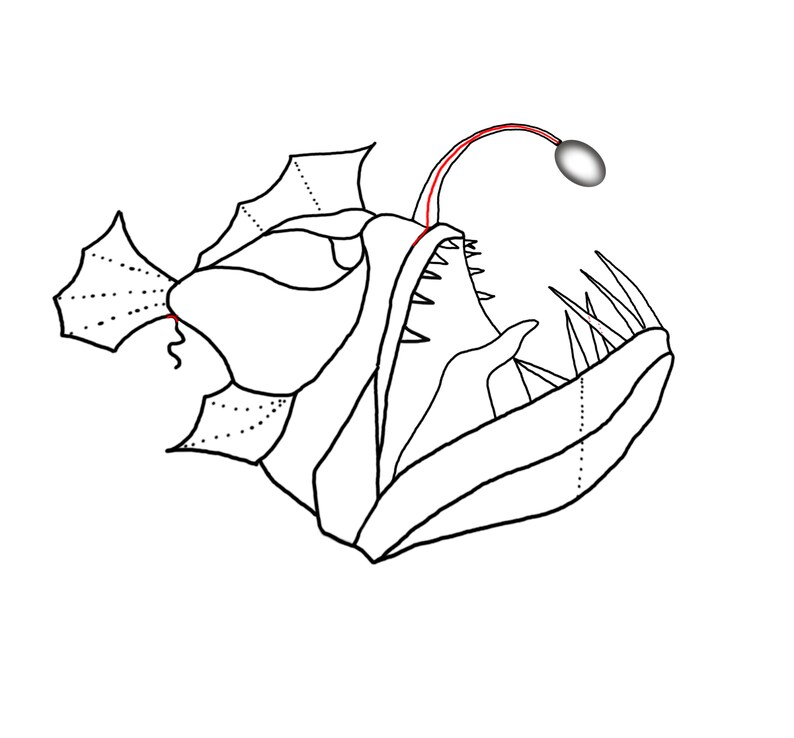 Digital Pattern Fish Angler Stained Glass Window Panel for - Etsy