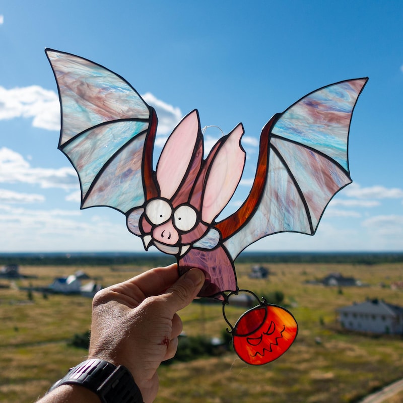 Bat Stained Glass - Etsy