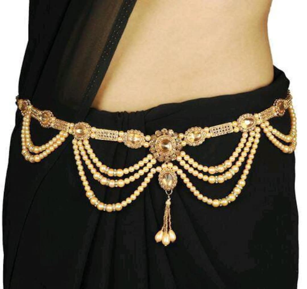 Bridal Belly Chain/kundan Belly Chain/kundan Waist Belt/indian Belly ...