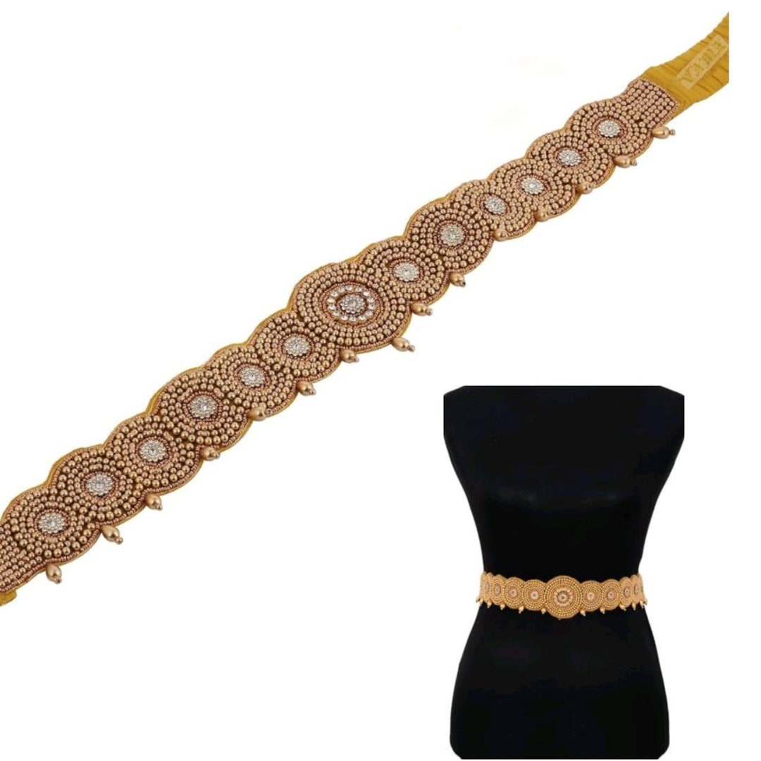 South Indian Traditional Vaddanam, Fabric Hip Belt, Saree Kamarbandh ...