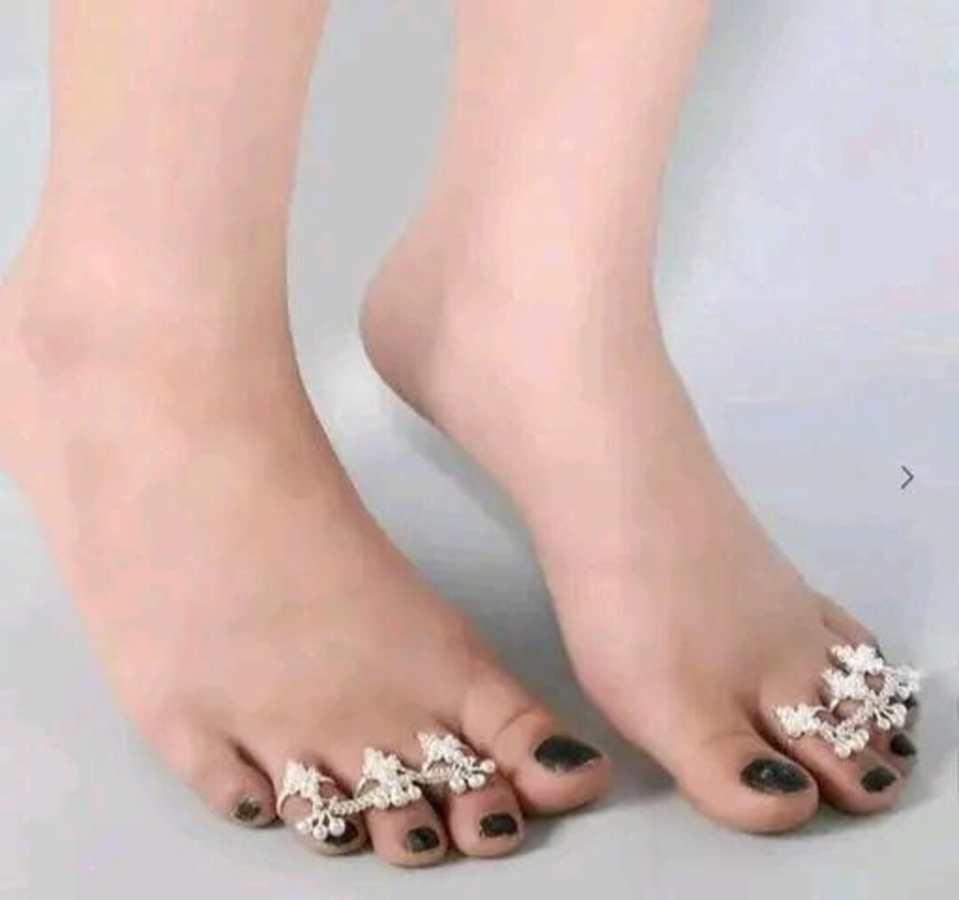 Silver Ghungroo Toe Ring Custom Silver Toe Ring Pair Adjustable Toe ...