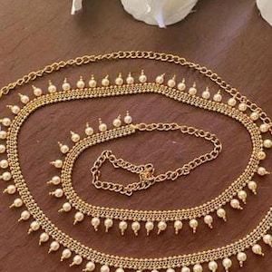 Gold Belly Chain/kundan Belly Chain/kundan Waist Belt/indian Belly ...