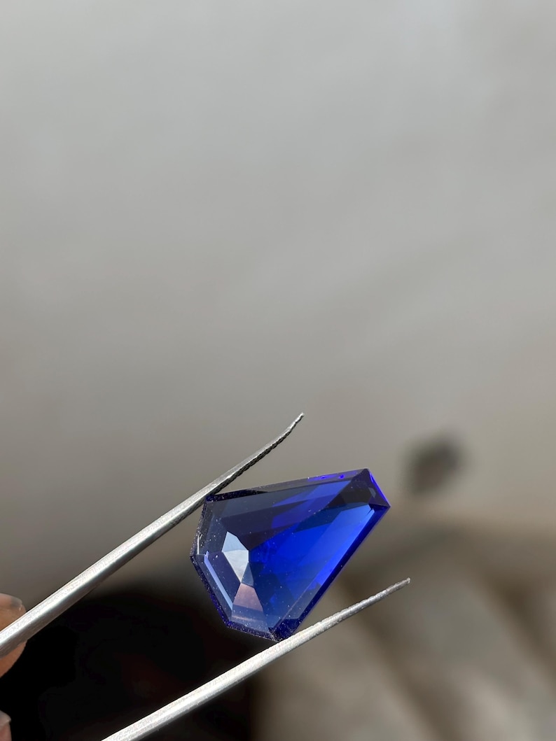 23ct Fancy Shape Lab Grown Blue Sapphire Loose Gemstone for Jewelry ...
