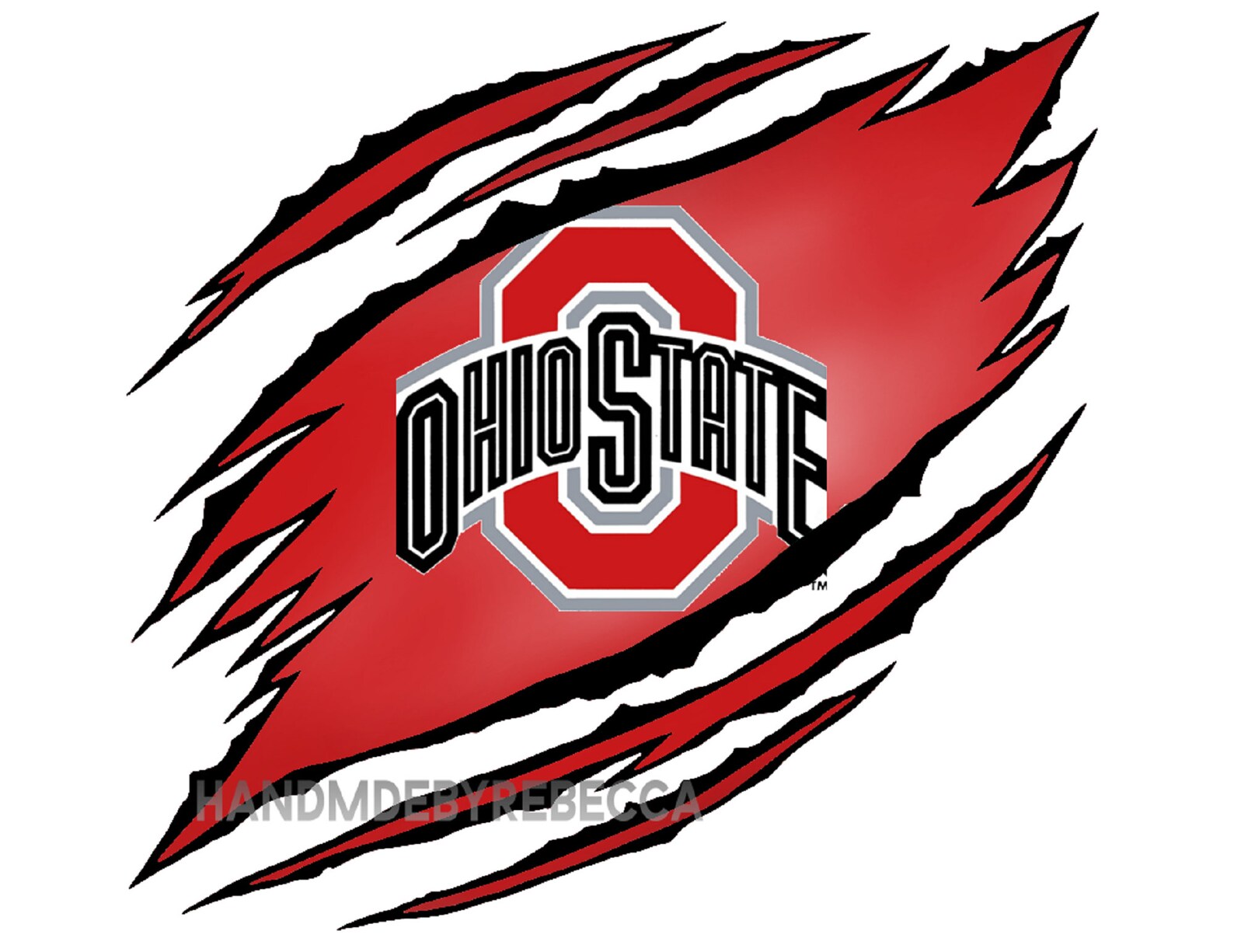 Ohio State Ripped Sticker Stickers Funny Vinyl stickerFunny | Etsy