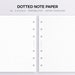 Dotted Note Paper Printable A6 Dotted Paper, Dotted Notes, Writing ...