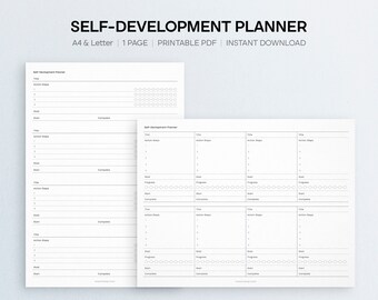 Self-development Planner Printable A5 Self-development Planner ...