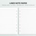 Lined Note Paper Printable | Personal Wide Lined Paper, Lined Notes ...