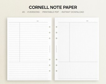 Printable Cornell Notes Template for Teachers Students - Etsy