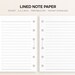 Lined Note Paper Printable | Pocket Lined Paper, Lined Notes, Writing ...