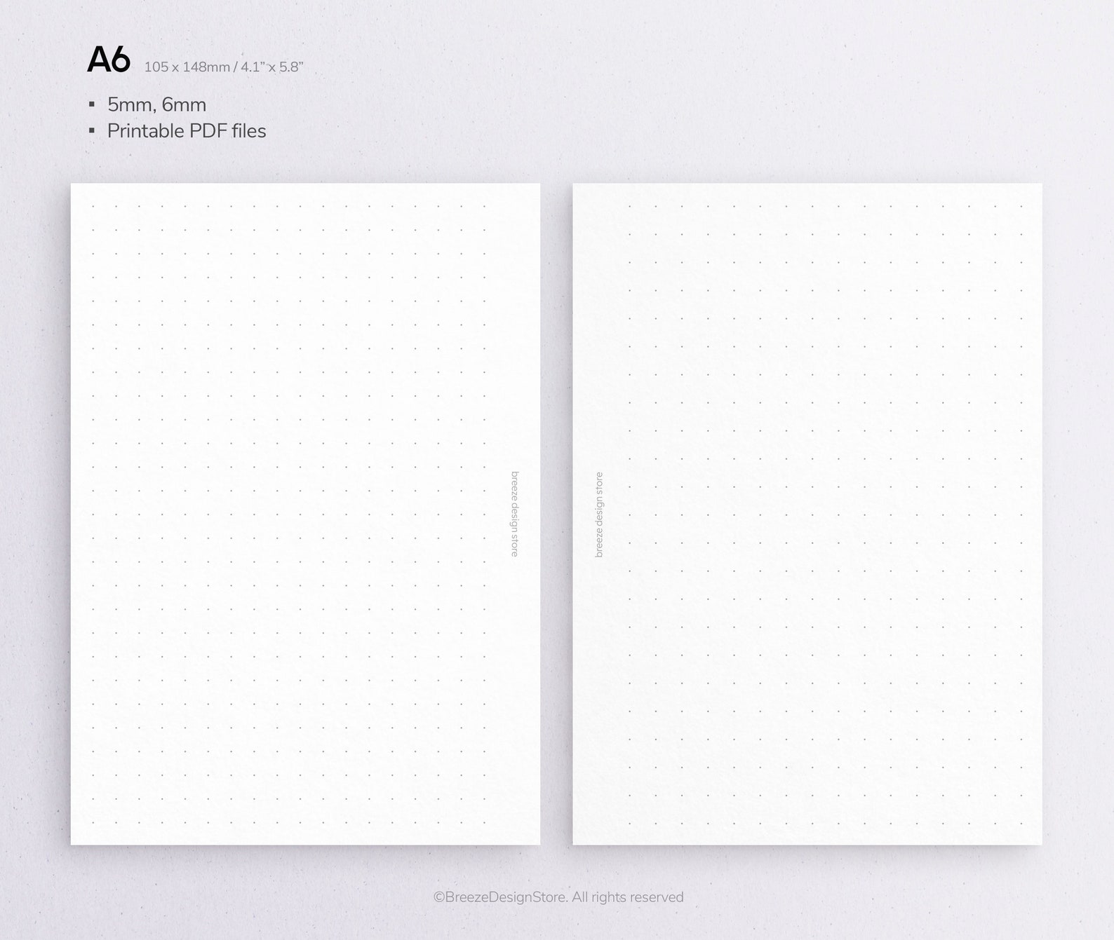 Dotted Note Paper Printable A6 Dotted Paper, Dotted Notes, Writing ...