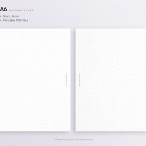 Dotted Note Paper Printable | A6 Dotted Paper, Dotted Notes, Writing ...