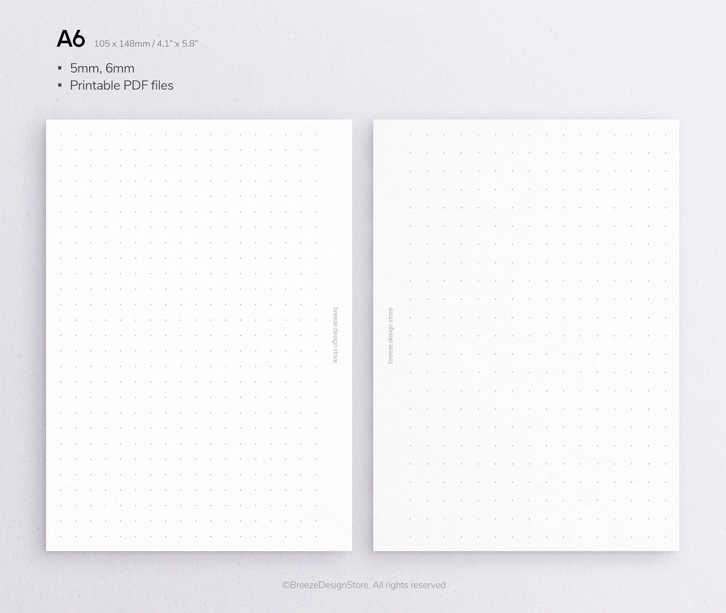 Dotted Note Paper Printable A6 Dotted Paper, Dotted Notes, Writing ...