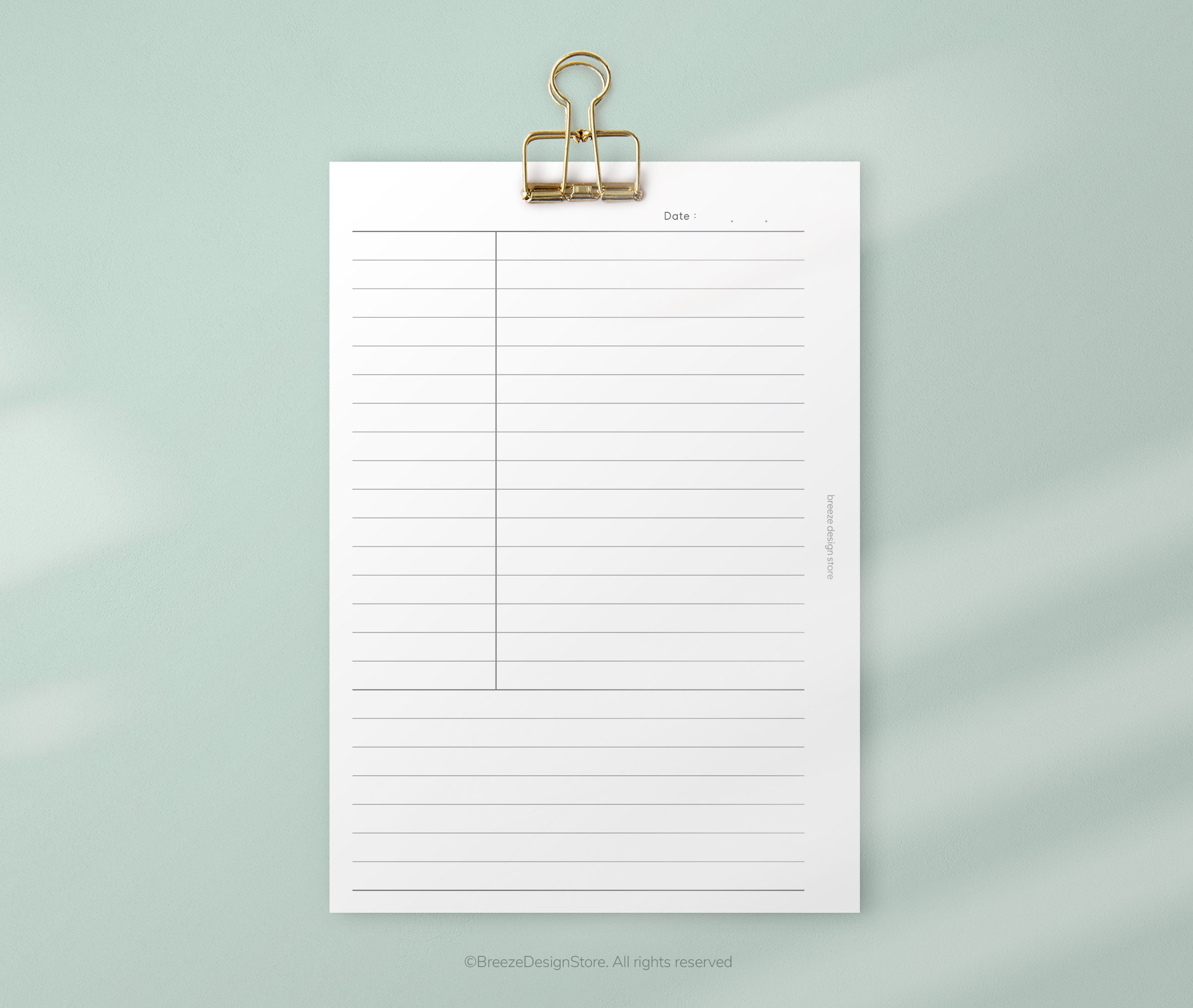 Cornell Note Paper Printable Personal Wide Cornell Paper, Cornell Notes ...