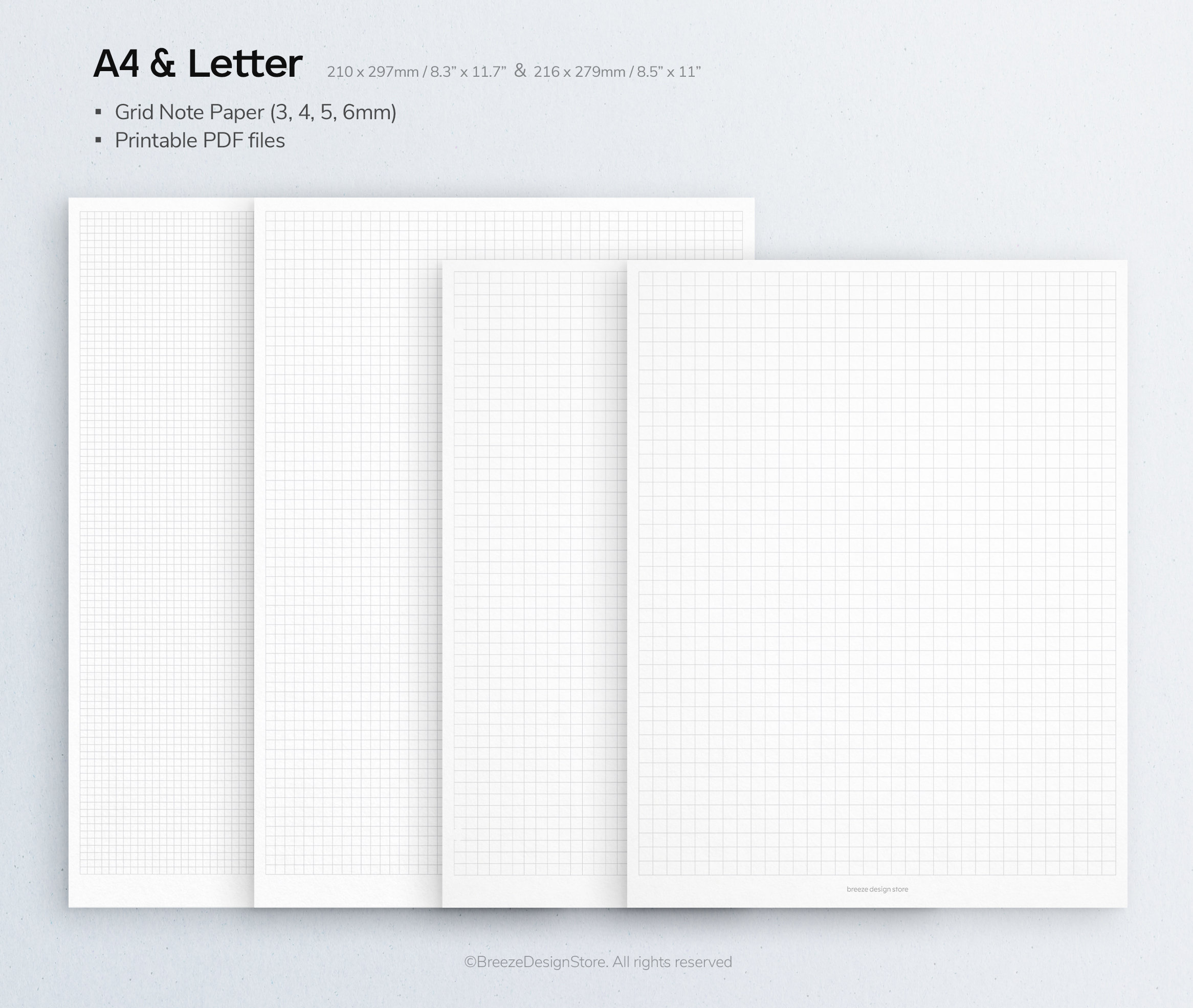 Note Paper Bundle Printable A4&letter Paper Bundle, Note Bundle ...