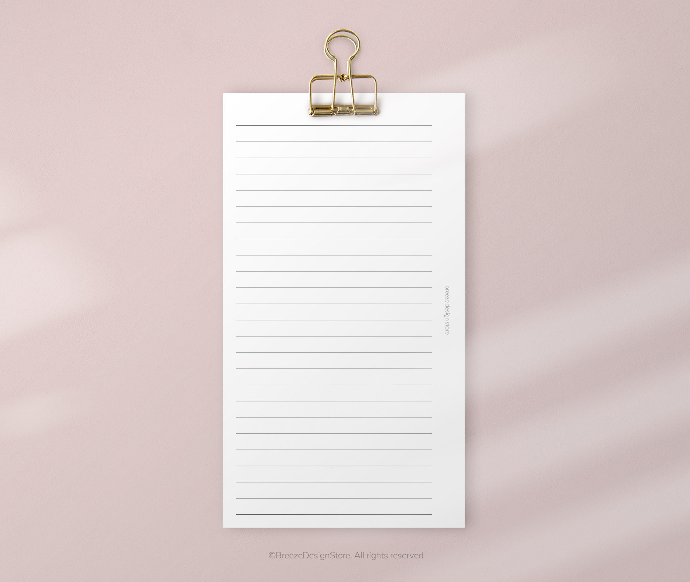 Lined Note Paper Printable | Personal Lined Paper, Lined Notes, Writing ...