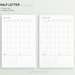 Undated Monthly Planner Printable Half Letter Monthly Printable, Month ...