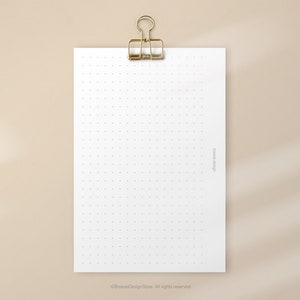 Dotted Note Paper Printable | Pocket Dotted Paper, Dotted Notes ...