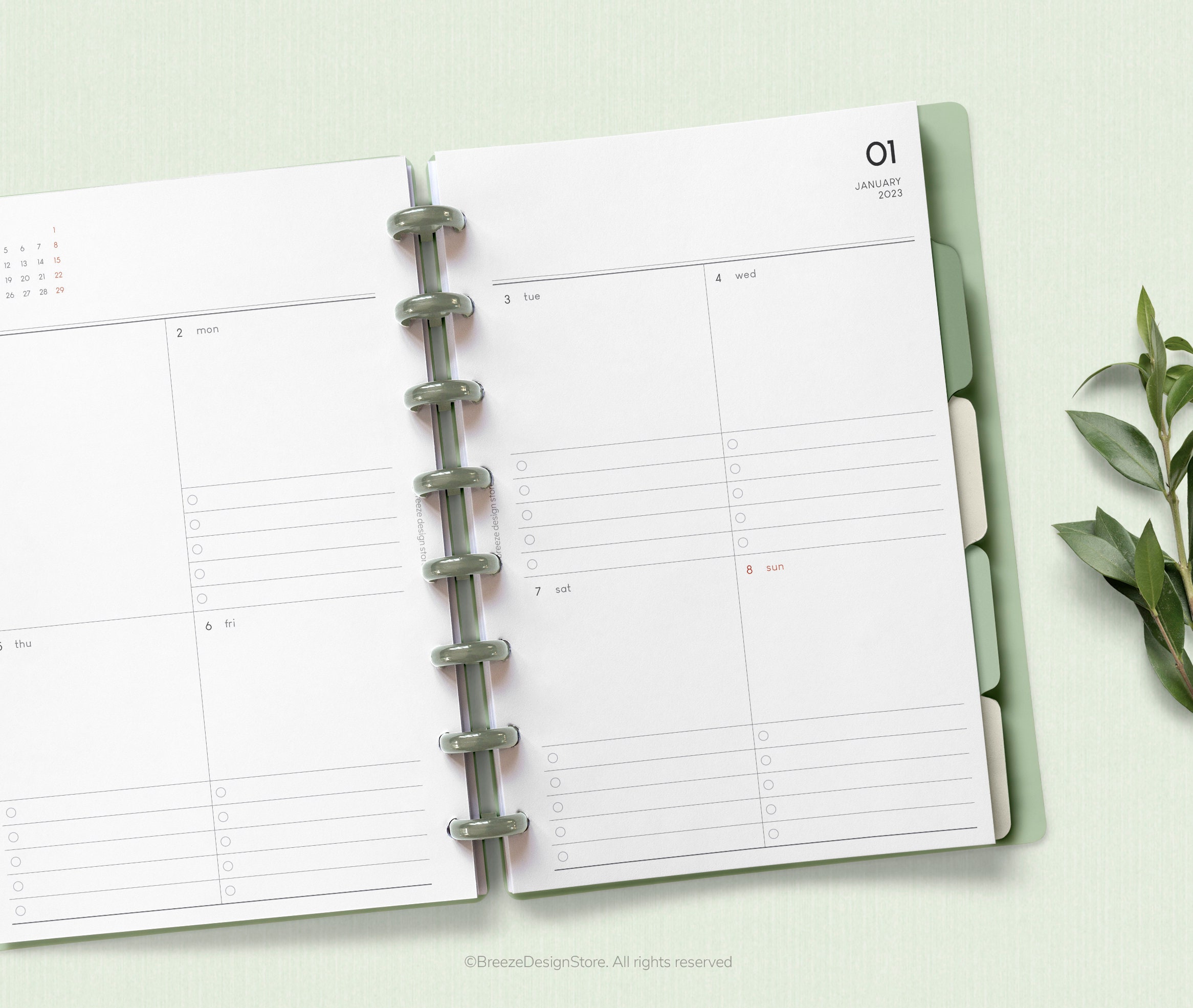 2023 Weekly Planner Printable Half Letter Weekly Printable, Dated ...