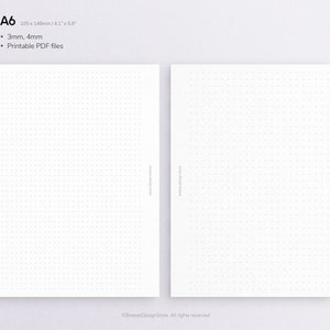 Dotted Note Paper Printable | A6 Dotted Paper, Dotted Notes, Writing ...