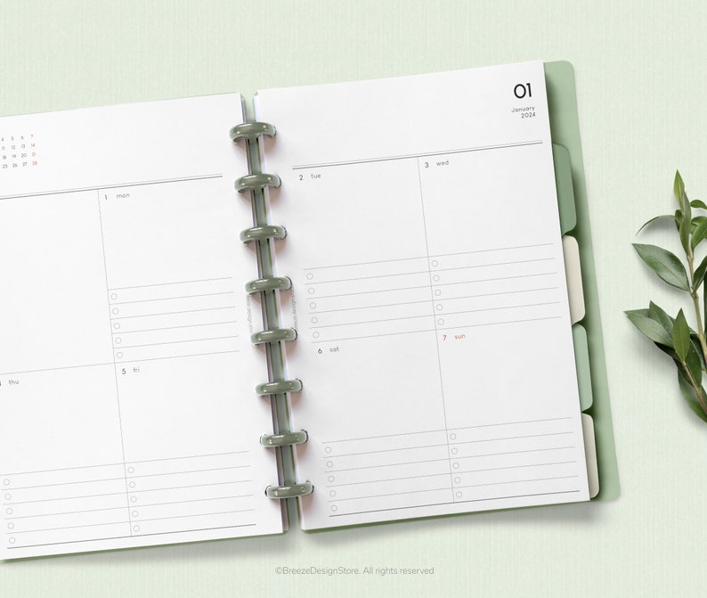 2024 Weekly Planner Printable Half Letter Weekly Printable, Dated ...