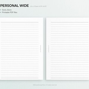 Lined Note Paper Printable | Personal Wide Lined Paper, Lined Notes ...