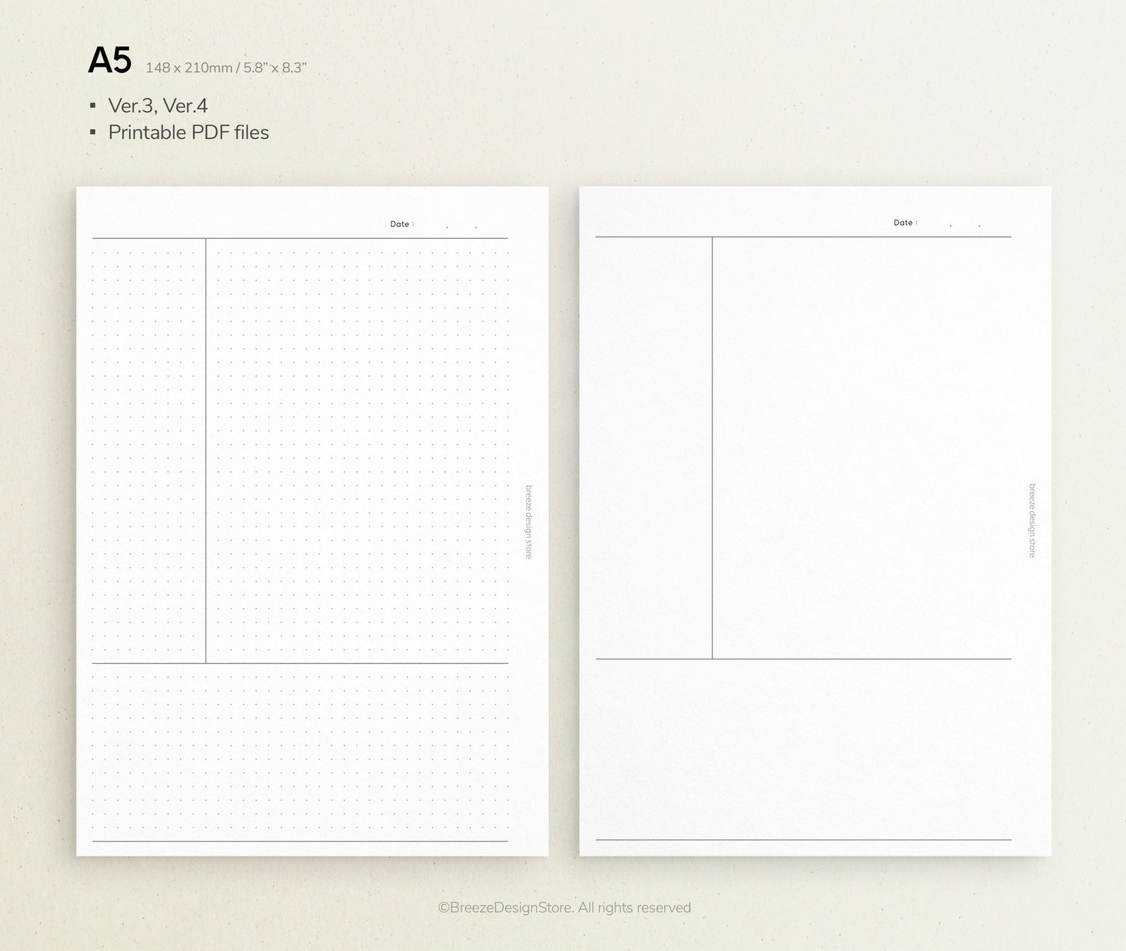 Cornell Note Paper Printable A5 Cornell Paper, Cornell Notes, Writing ...