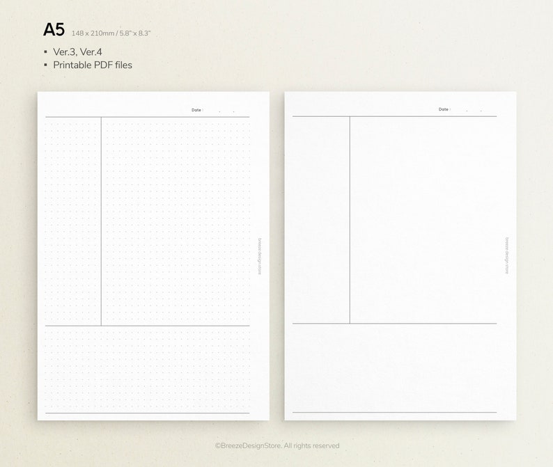 Cornell Note Paper Printable A5 Cornell Paper, Cornell Notes, Writing ...