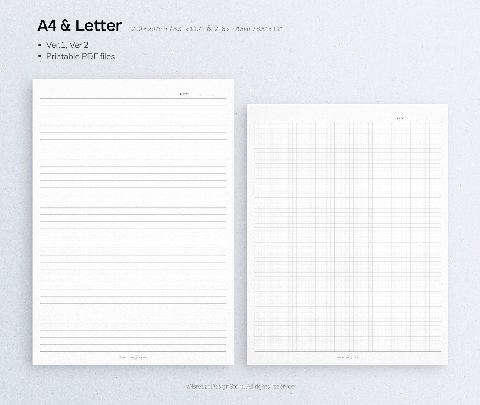 Cornell Note Paper Printable | A4&letter Cornell Paper, Cornell Notes ...