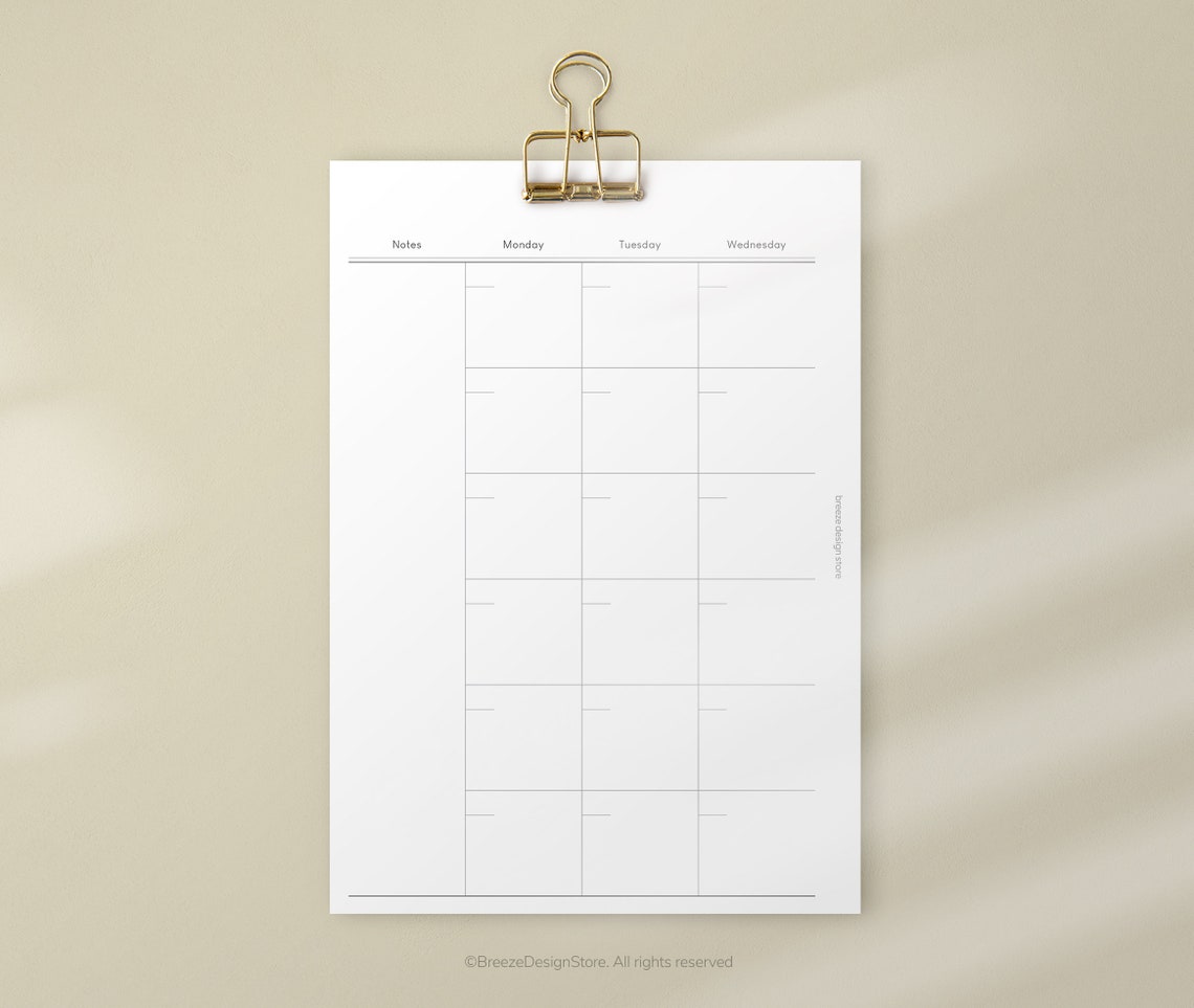 Undated Monthly Planner Printable A5 Monthly Printable, Month on Two ...