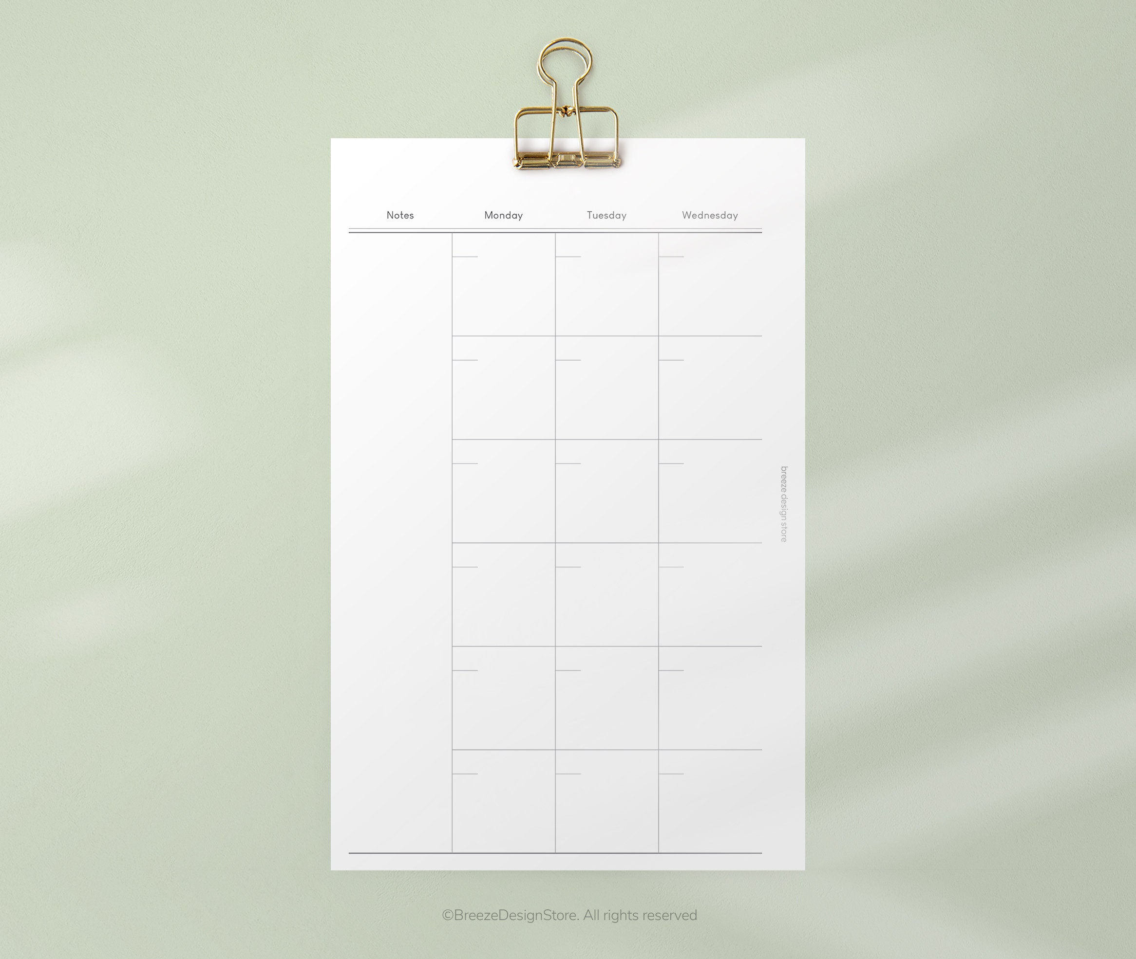 Undated Monthly Planner Printable Half Letter Monthly, Month on Two ...