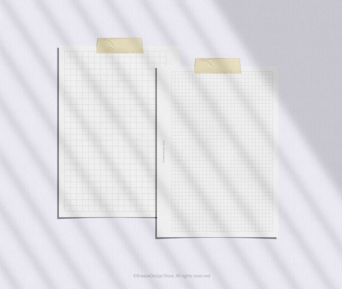 Grid Note Paper Printable | A6 Grid Paper, Grid Notes, Writing Paper ...