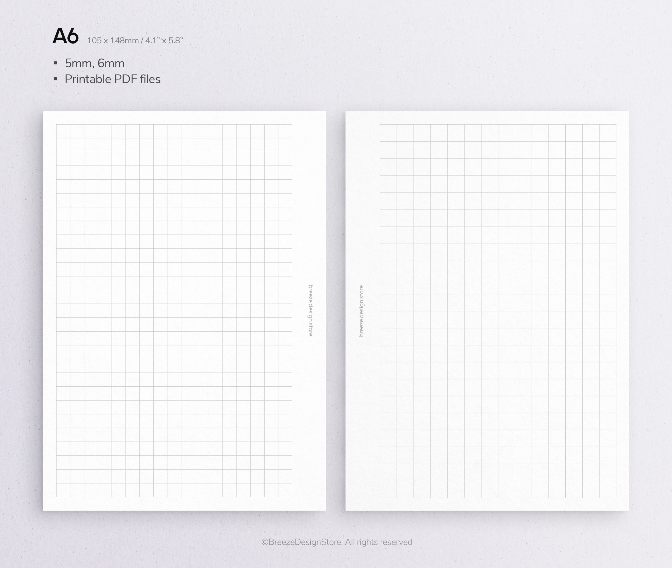 Grid Note Paper Printable | A6 Grid Paper, Grid Notes, Writing Paper ...