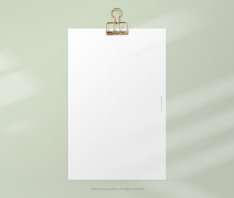Dotted Note Paper Printable | Half Letter Dotted Paper, Dotted Notes ...
