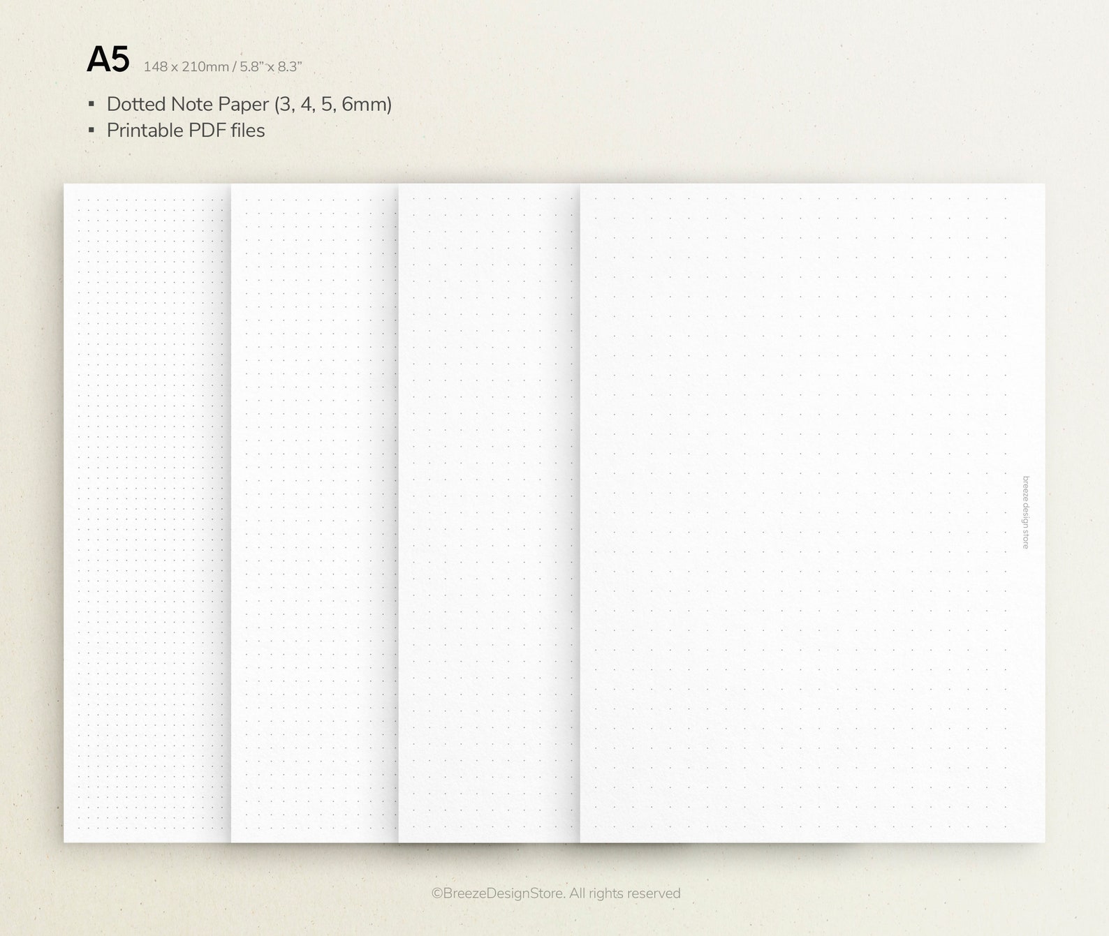 Note Paper Bundle Printable A5 Paper Bundle, Note Bundle, Writing Paper ...