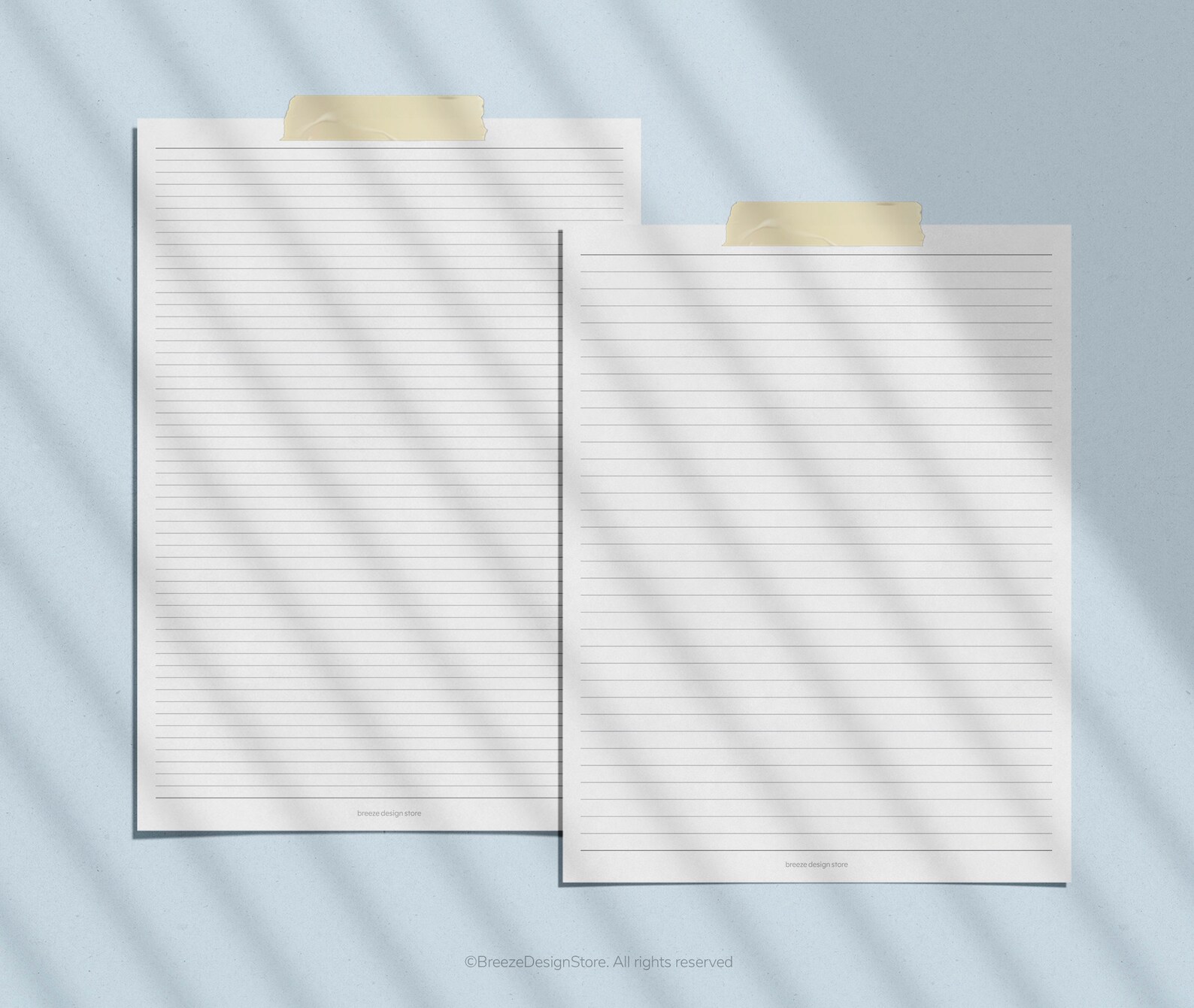 Lined Note Paper Printable | A4 & Letter Lined Paper, Lined Notes ...