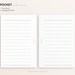 Lined Note Paper Printable Pocket Lined Paper Lined Notes - Etsy