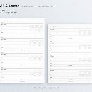 Self-development Planner Printable A4&letter Self-development Planner ...