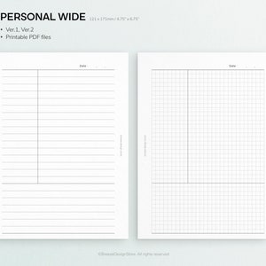 Cornell Note Paper Printable Personal Wide Cornell Paper, Cornell Notes ...