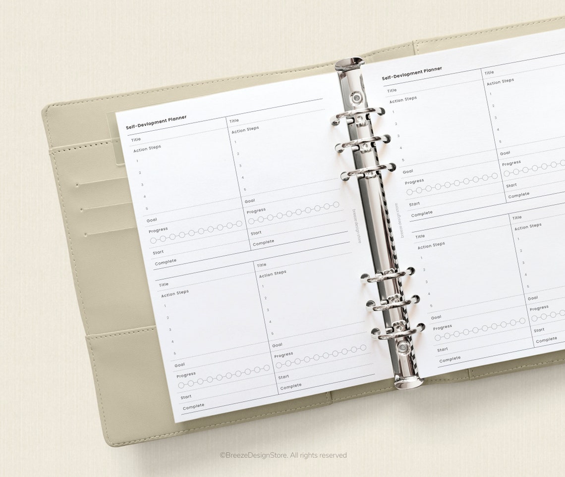 Self-development Planner Printable A5 Self-development Planner ...