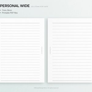 Lined Note Paper Printable | Personal Wide Lined Paper, Lined Notes ...