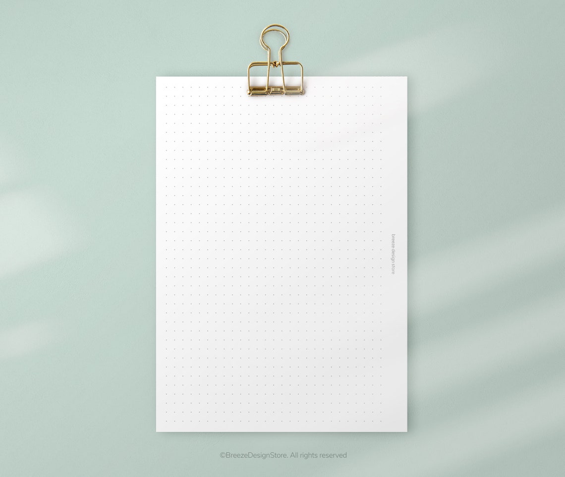 Dotted Note Paper Printable | Personal Wide Dotted Paper, Writing Paper ...