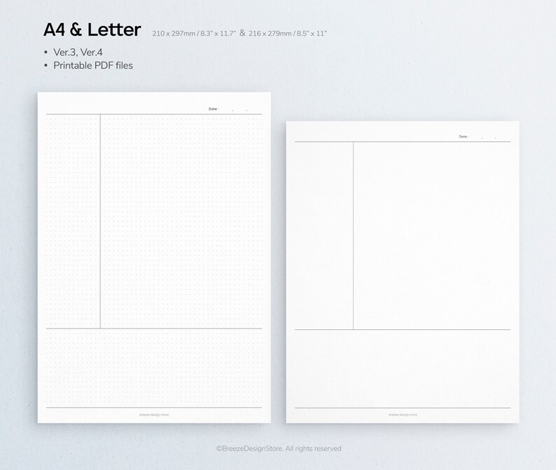 Cornell Note Paper Printable | A4&letter Cornell Paper, Cornell Notes ...