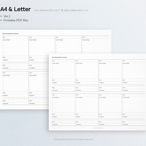 Self-development Planner Printable A4&letter Self-development Planner ...