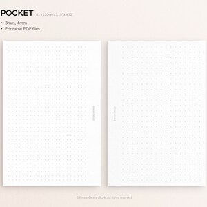 Dotted Note Paper Printable | Pocket Dotted Paper, Dotted Notes ...