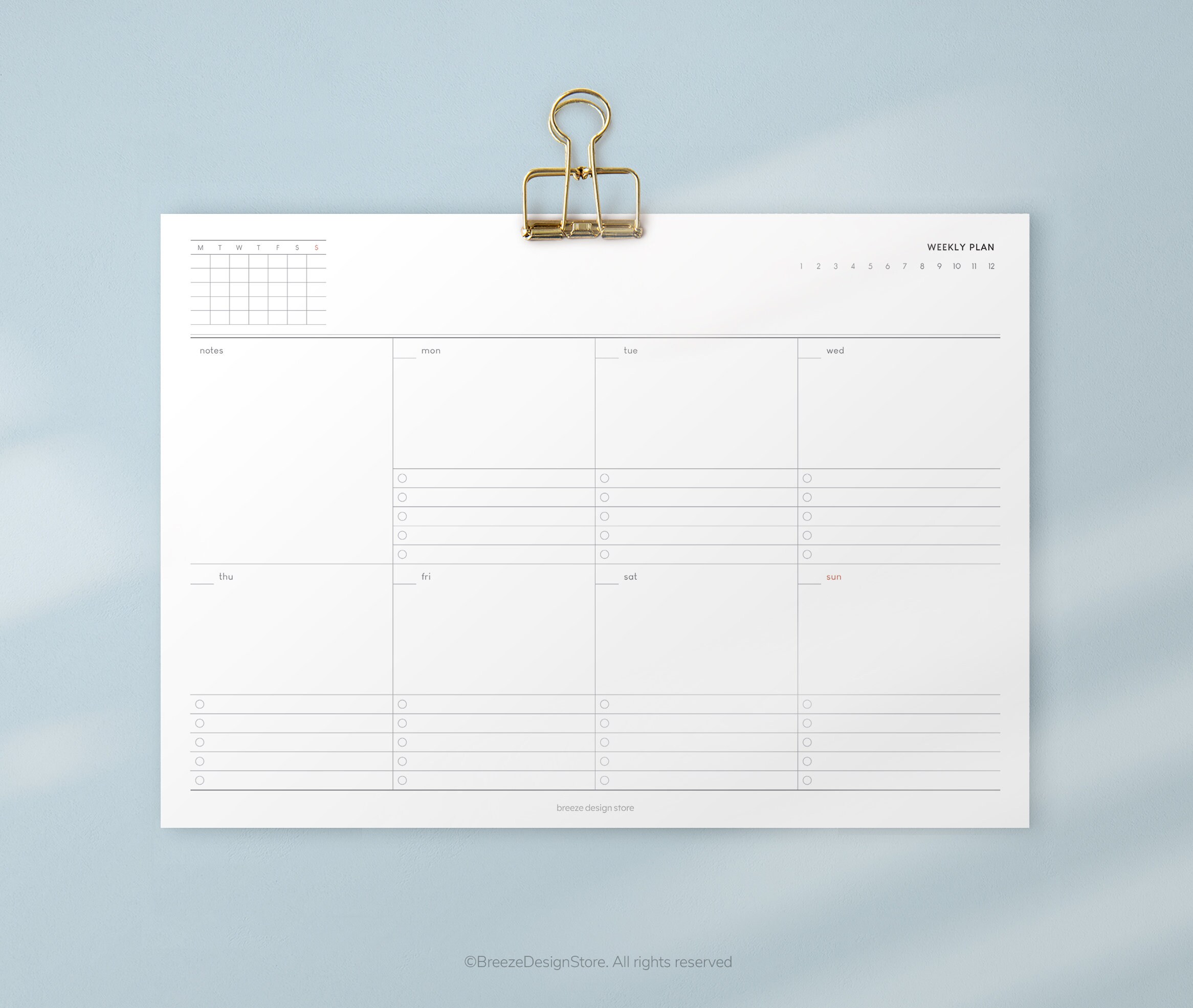 Undated Weekly Planner Printable A4 & Letter Weekly - Etsy